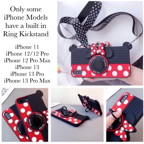 Accessories | 3d Minnie Mouse Iphone Case With Crossbody Strap | Poshmark